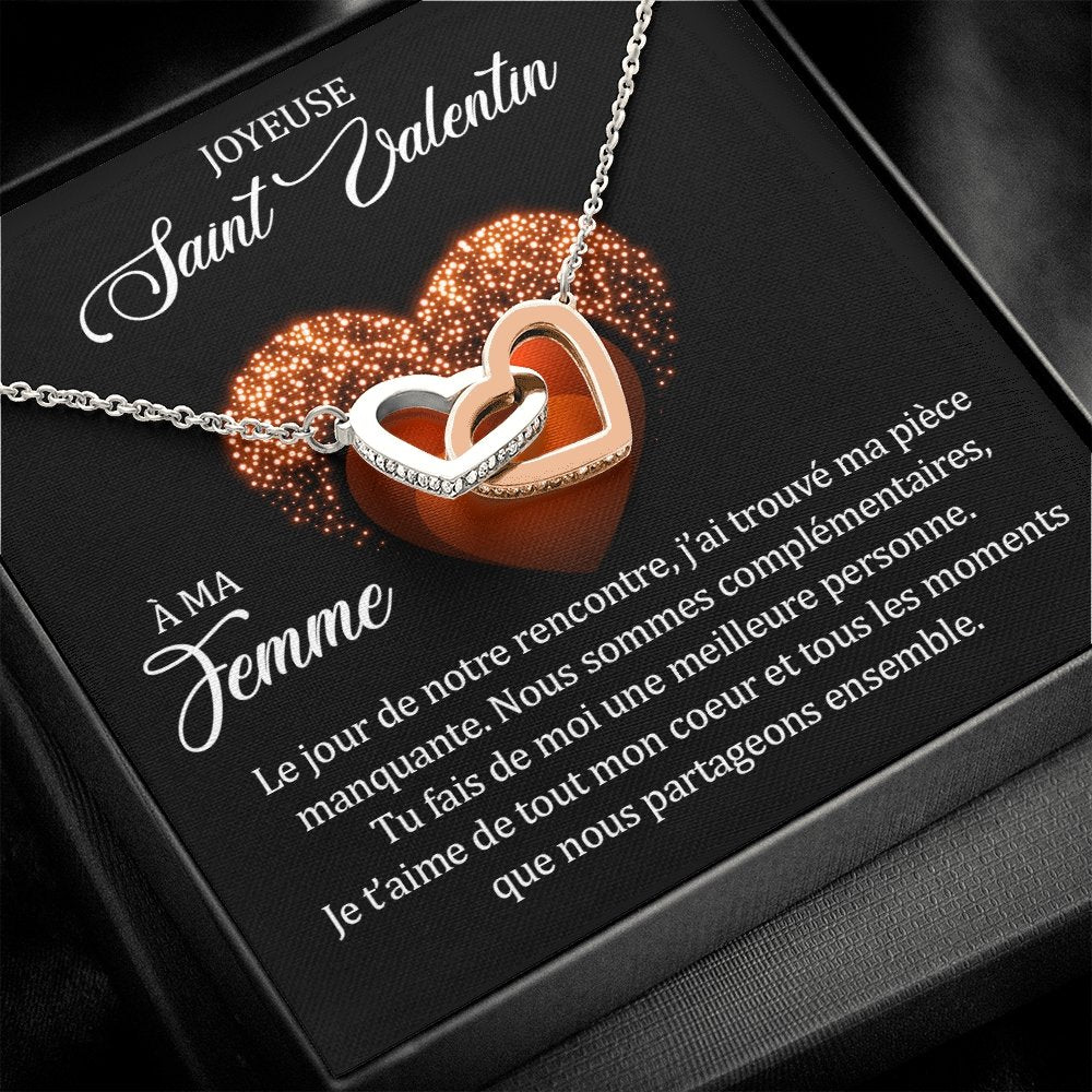 Collier saint valentin double cœur - Eternity -1