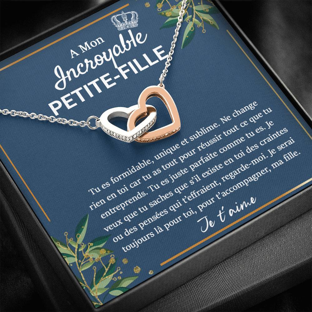 Collier petite-fille double cœur - Linky -A mon incroyable petite-fille ...